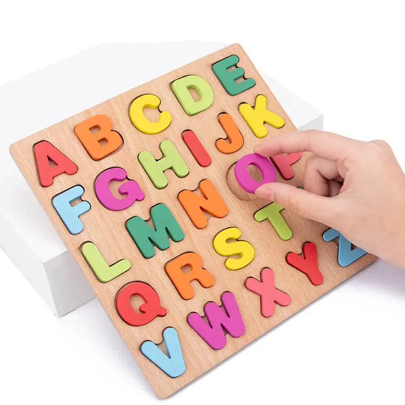 Educational Toy Alphabet Matching Wooden Puzzles – Giggle Wiggles